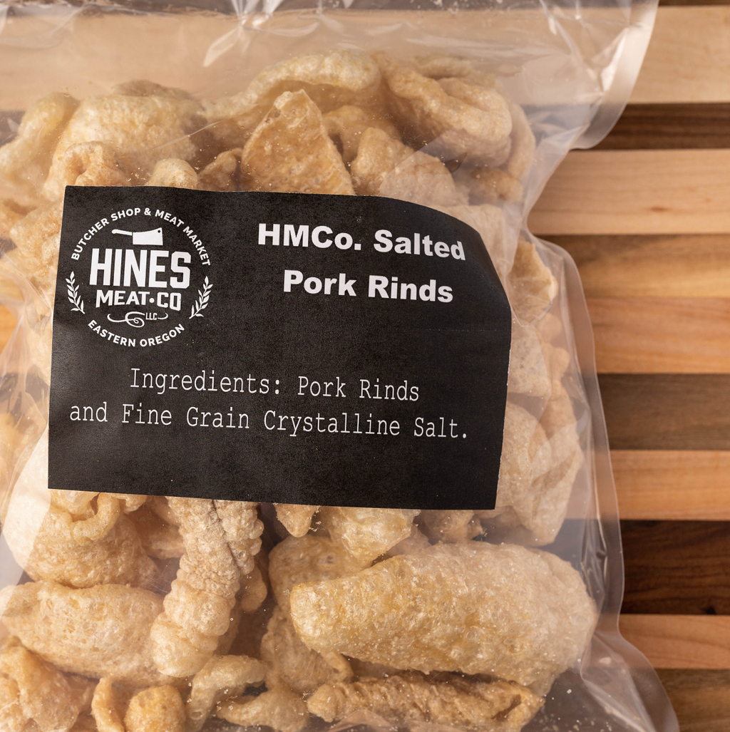 SALTED PORK RINDS, Hines Meat Co.