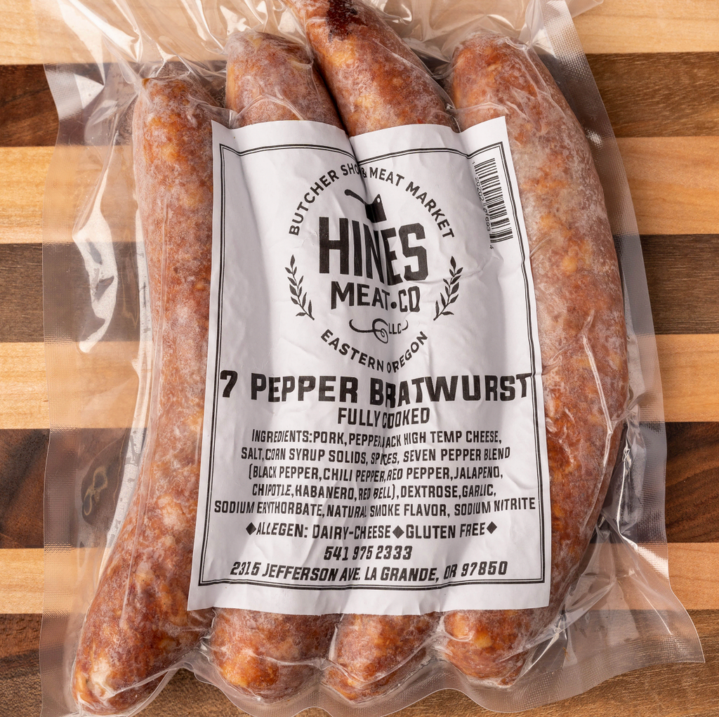 7 PEPPER SMOKED SAUSAGE, Hines Meat Co.