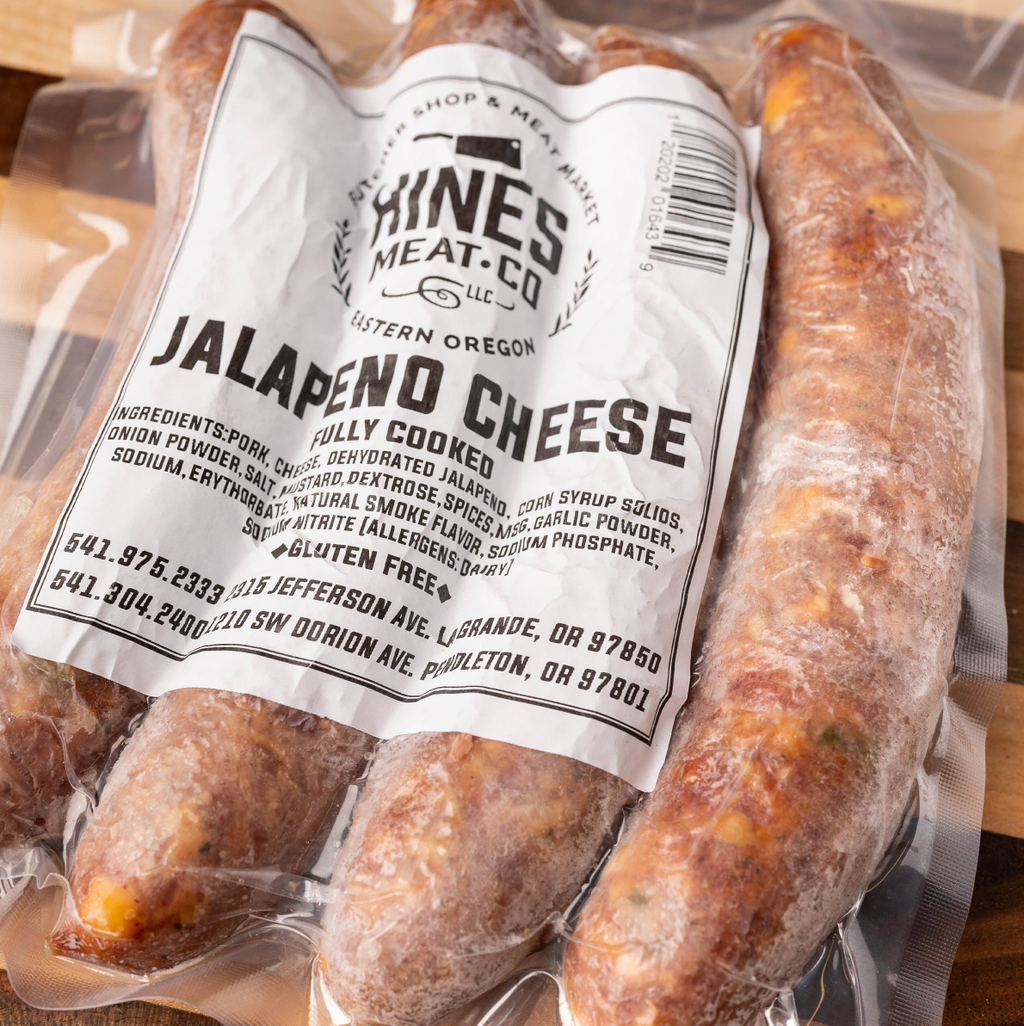 JALAPENO CHEESE SMOKED SAUSAGE, Hines Meat Co.