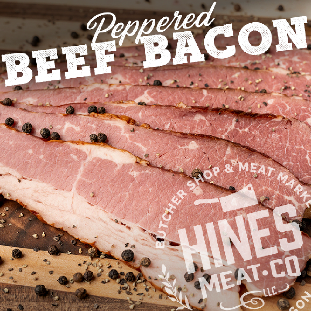 PEPPERED BEEF BACON, Hines Meat Co.