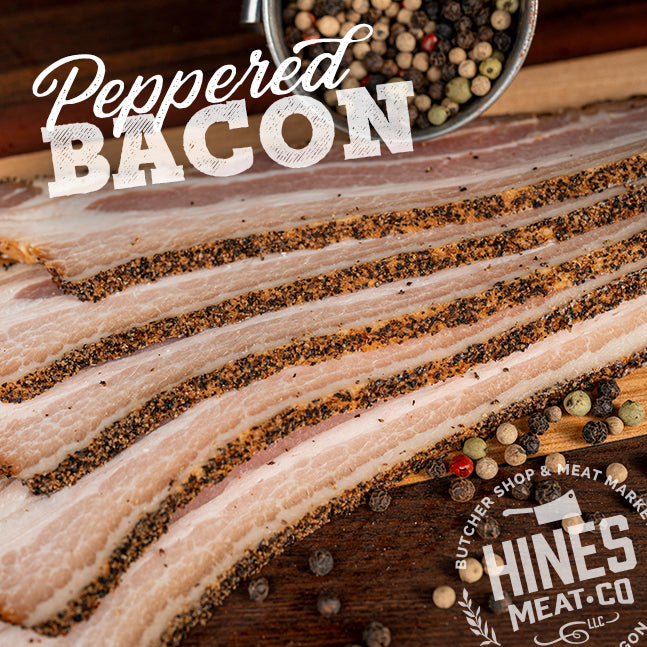 PEPPERED BACON, Hines Meat Co.