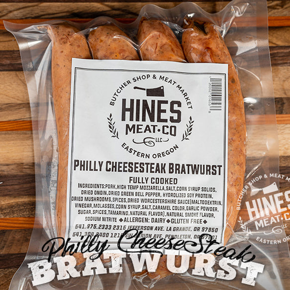 PHILLY CHEESESTEAK SMOKED SAUSAGE, Hines Meat Co.